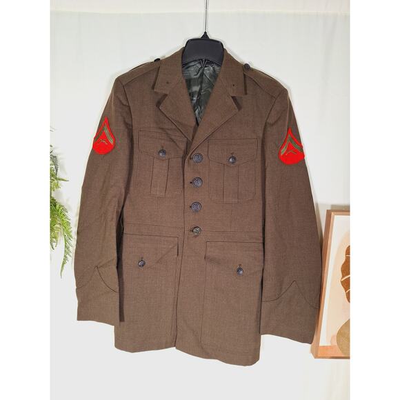 Military | Suits & Blazers | Usmc Mens Vintage Wool Green Alpha Service ...